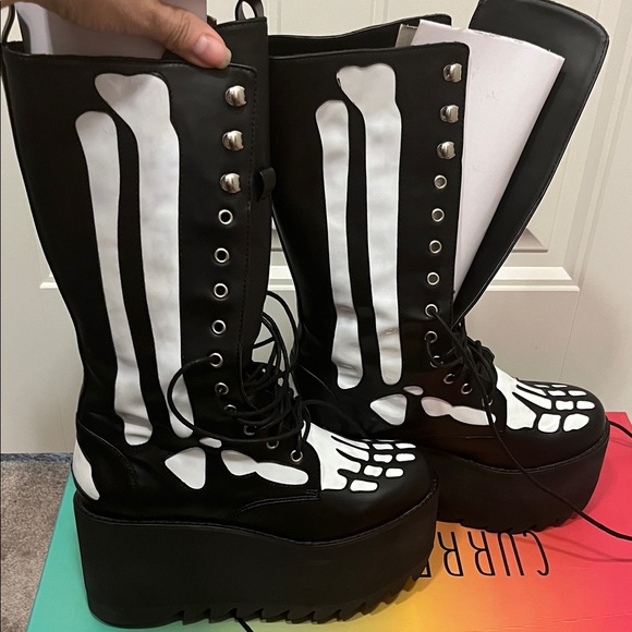 Current Mood | Shoes | Current Mood Skin And Bones Platform Boots ...
